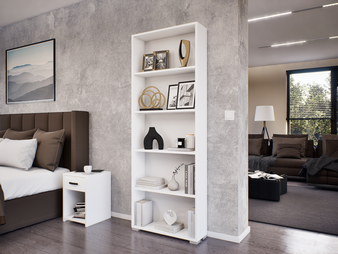 Linea Könyvespolc (Fehér) modern - Homezon.hu