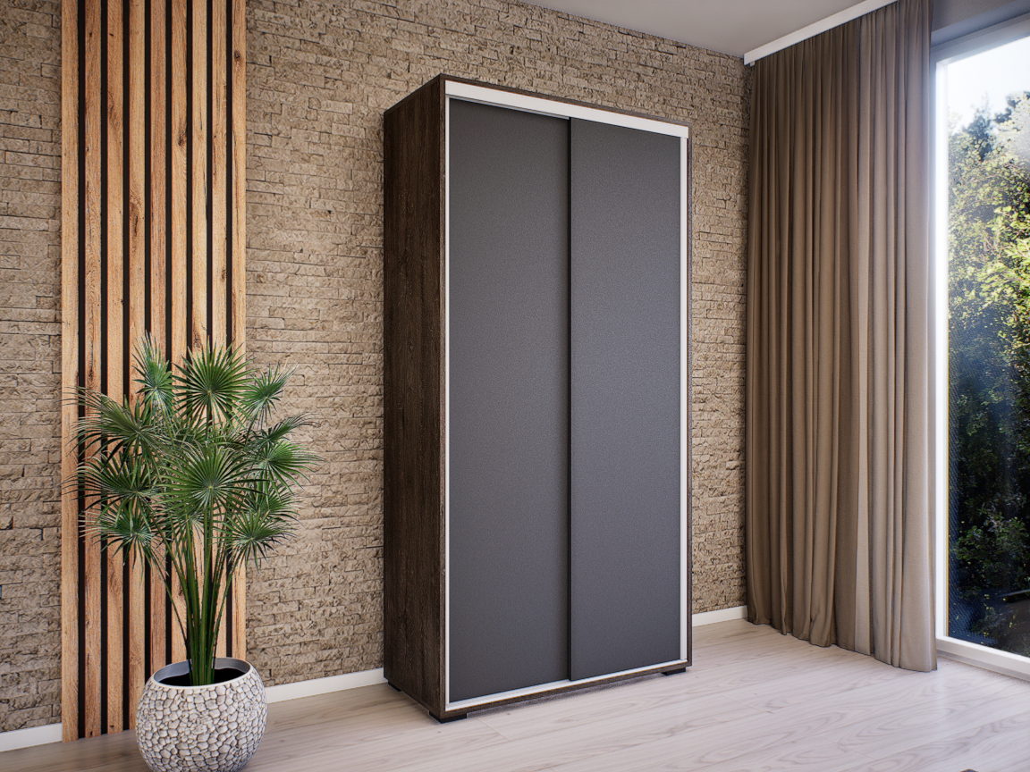 Nevora Tolóajtós Gardrób (Concordia-Antracit) modern - Homezon.hu