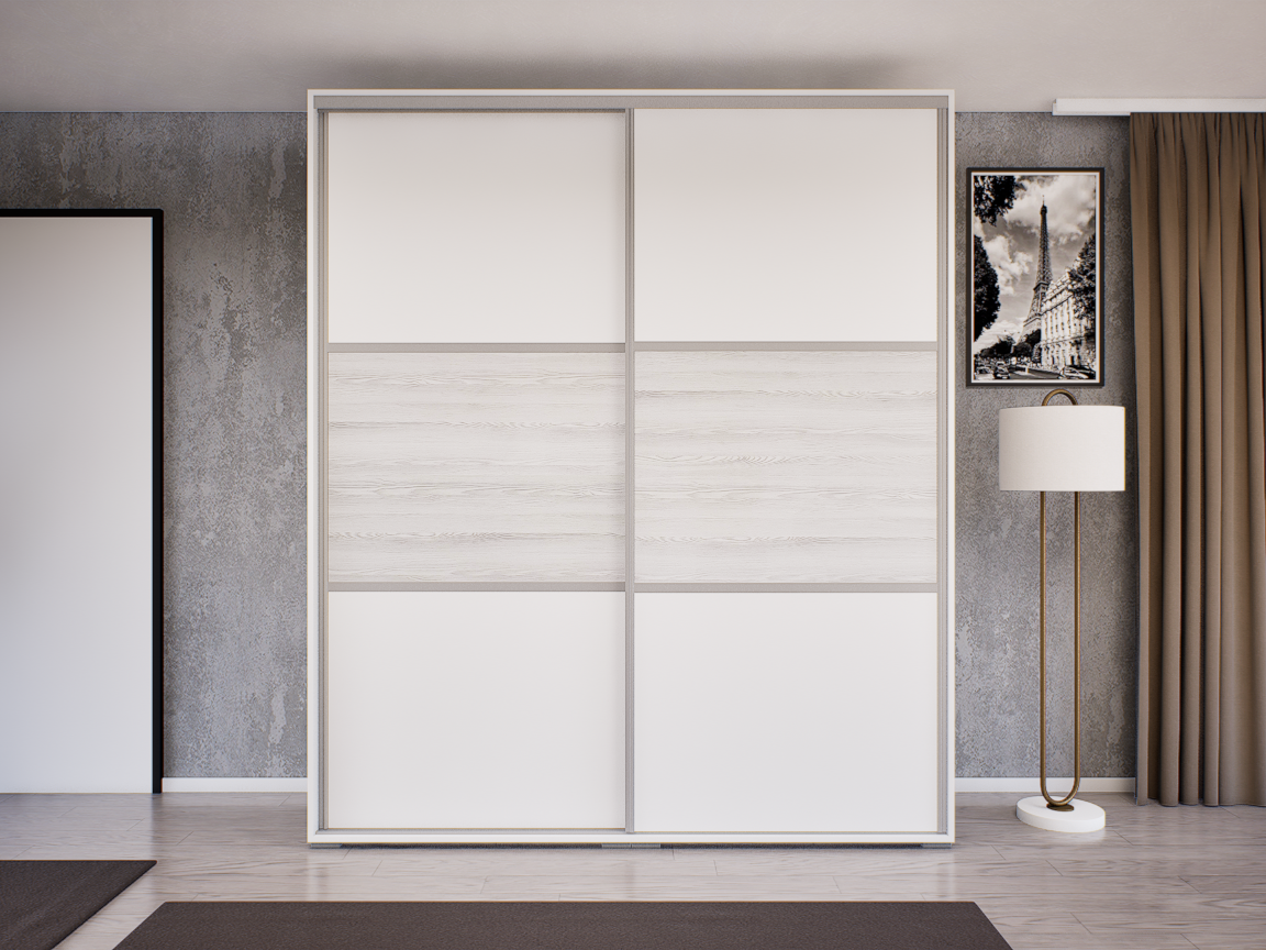 Vantori Tolóajtós Gardrób (Fehér-Hófehér kőris) modern - Homezon.hu